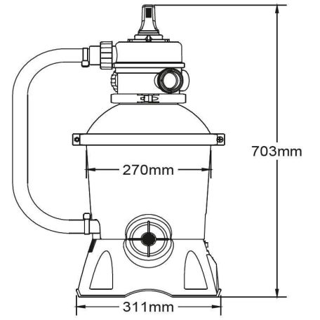 Bestway 58515 FlowClear 3 m3/h 85W homokszűrő, homokszűrős v