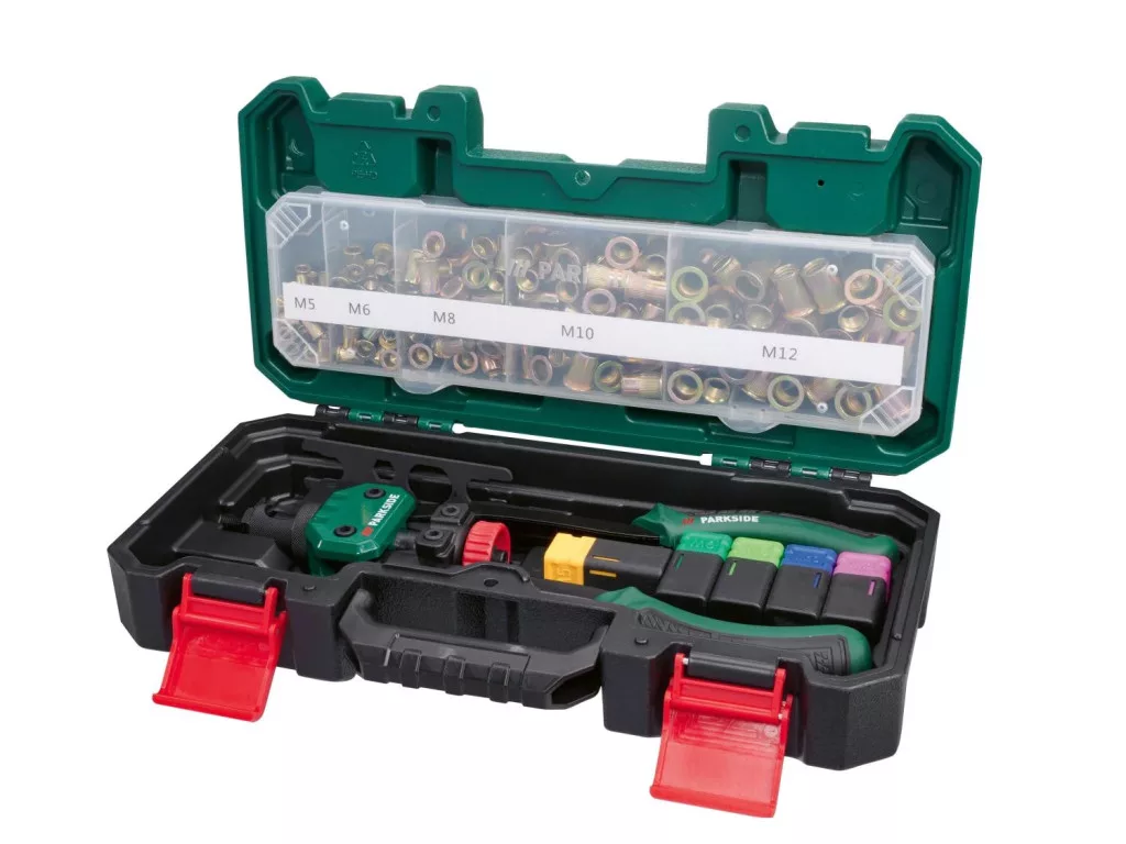 ParkSide Rivet Nut Tool 151 részes karos (kétkaros) szegecsa